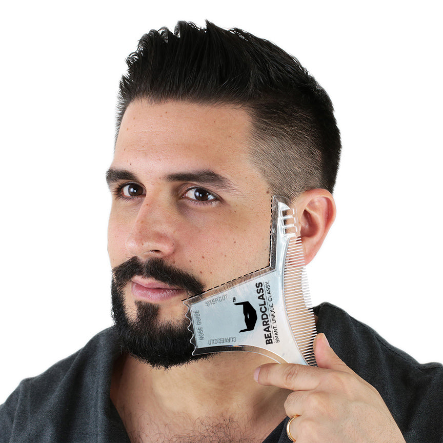 Beard Shaping Tool - 8 in 1 Multi-liner Beard Shaper Template Comb ...
