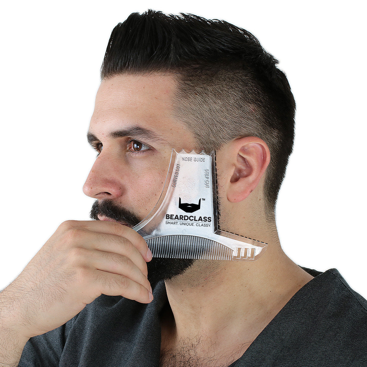 Beard Shaping Tool - 8 in 1 Multi-liner Beard Shaper Template Comb ...